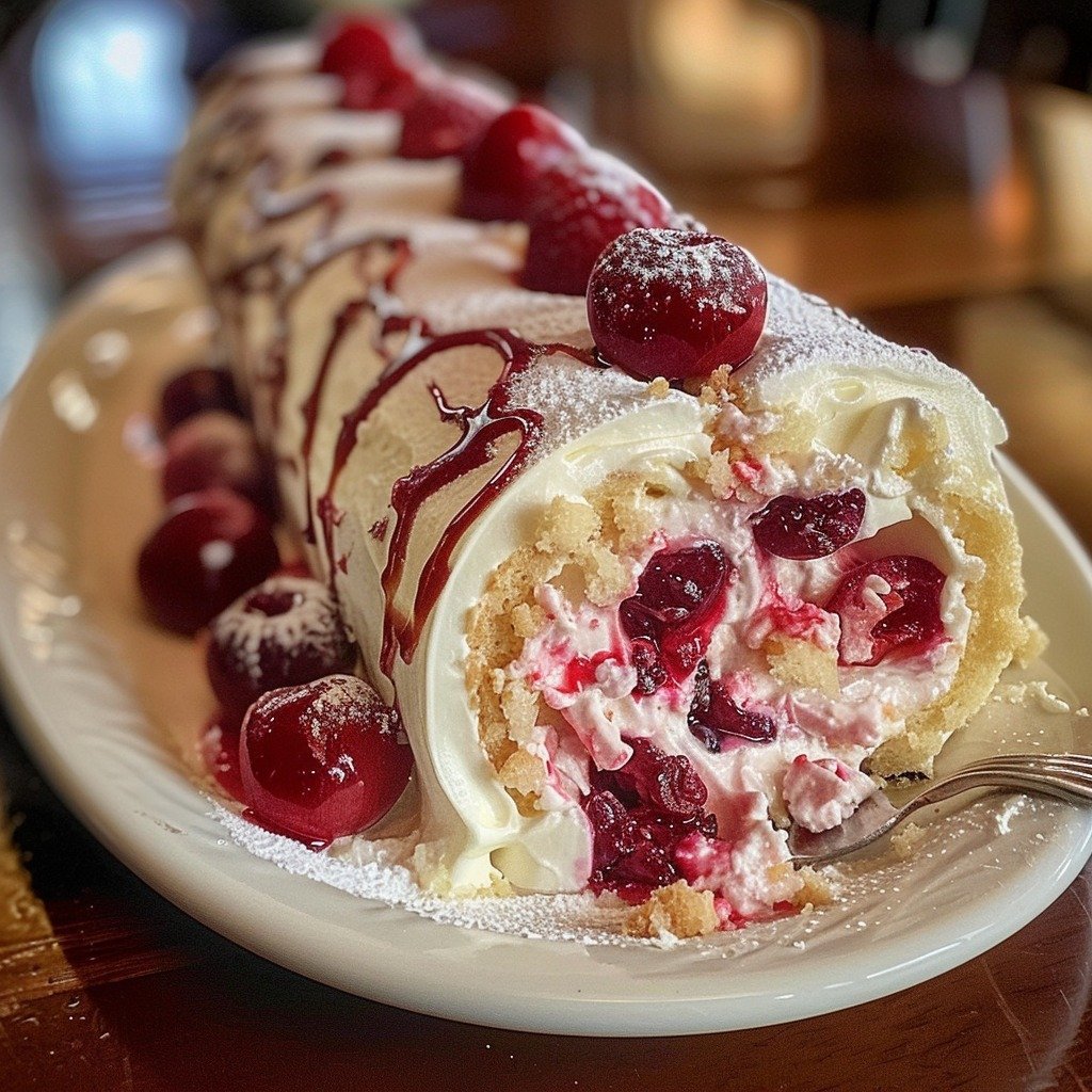 Heavenly Cherry Cheesecake Cake Roll - MySuperFamily | Easy Kid ...